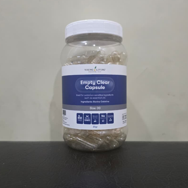 Jual Empty Clear Capsules - Vegan Friendly, Ideal for Essential Oil ...