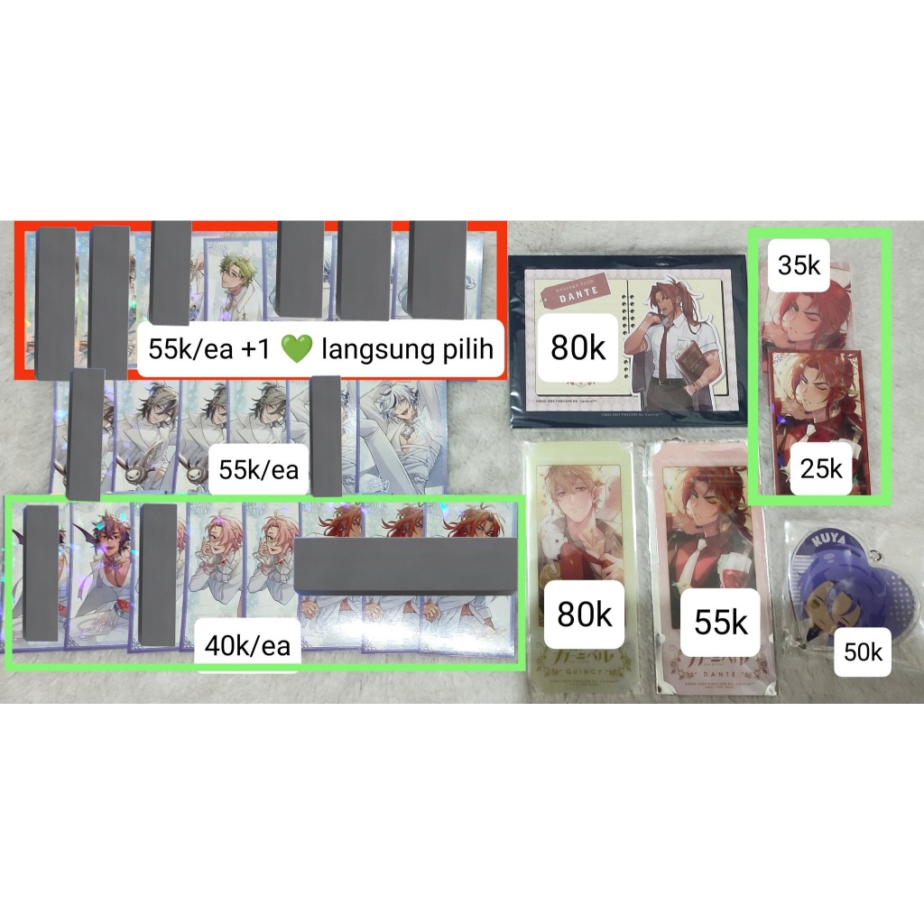 Jual Official Nu Carnival Merchandise Eiden Edmond Olivine Yakumo Blade Aster Dante Morvay Garu ...