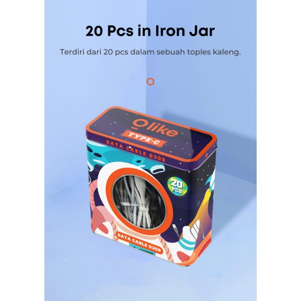 Jual OLIKE CABLE DATA D309 MICRO / IPHONE / TYPE C (Per box 20pcs ...