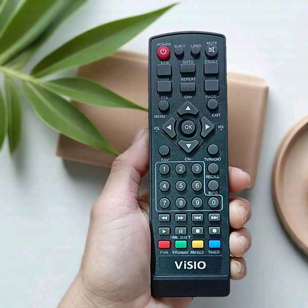 Jual REMOT Remote DVB T2 VISIO set top box STB VISIO tanpa seting ...