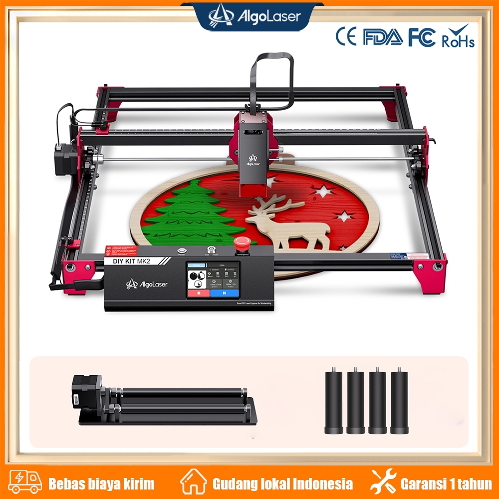 Jual AlgoLaser DIY KIT MK2 Mesin Ukiran Laser dengan Rol Putar/Raiser ...