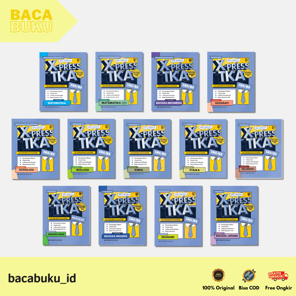 Jual BUKU ERLANGGA XPRESS TKA SOSIOLOGI, GEOGRAFI, BAHASA INDONESIA ...