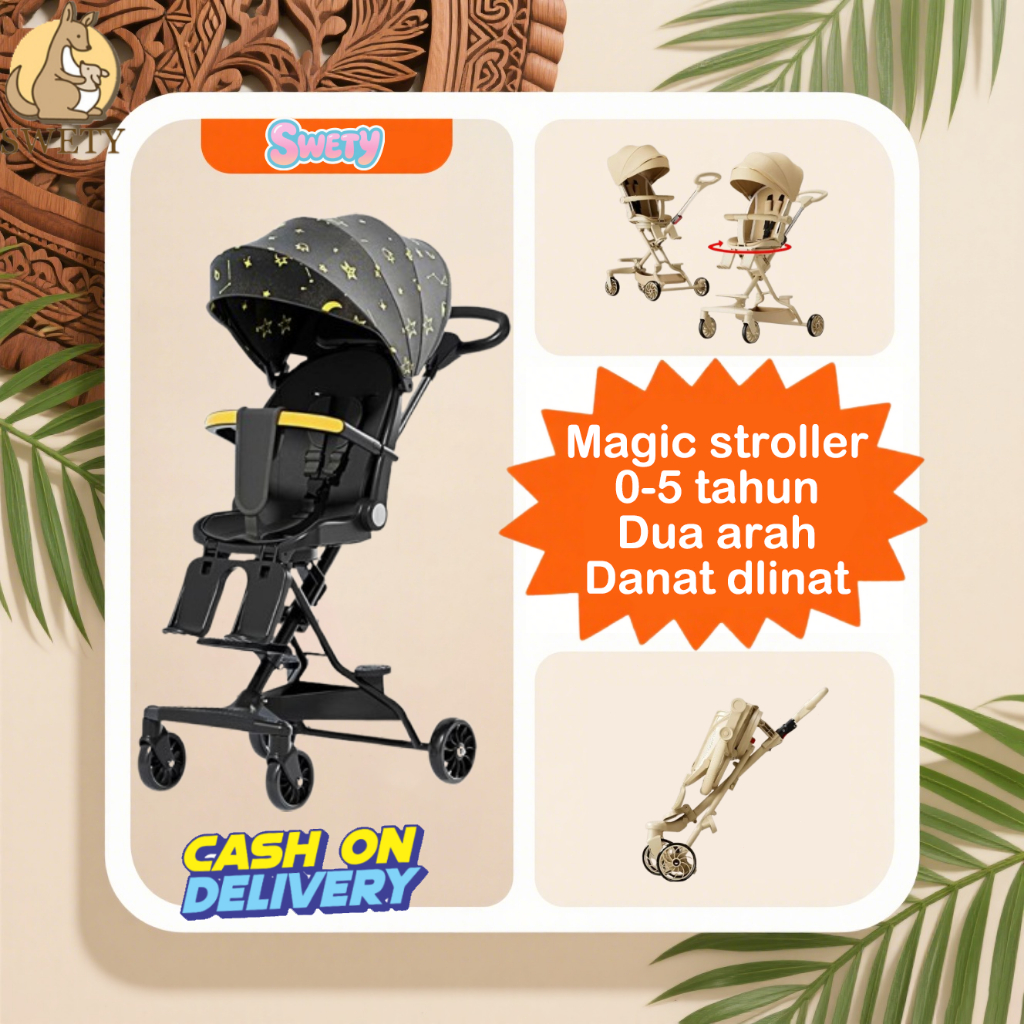 Jual SWETY Stroller Bayi Lipat Travelling Duduk Dan Berbaring Kereta ...