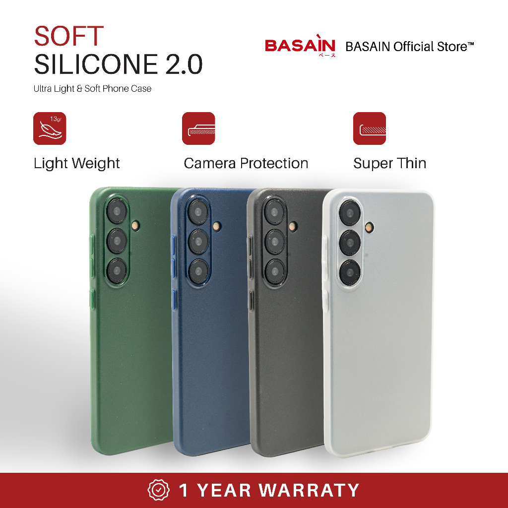 Jual BASAIN Casing Samsung S24 FE Soft Silicone 2.0 Case | Soft Case ...