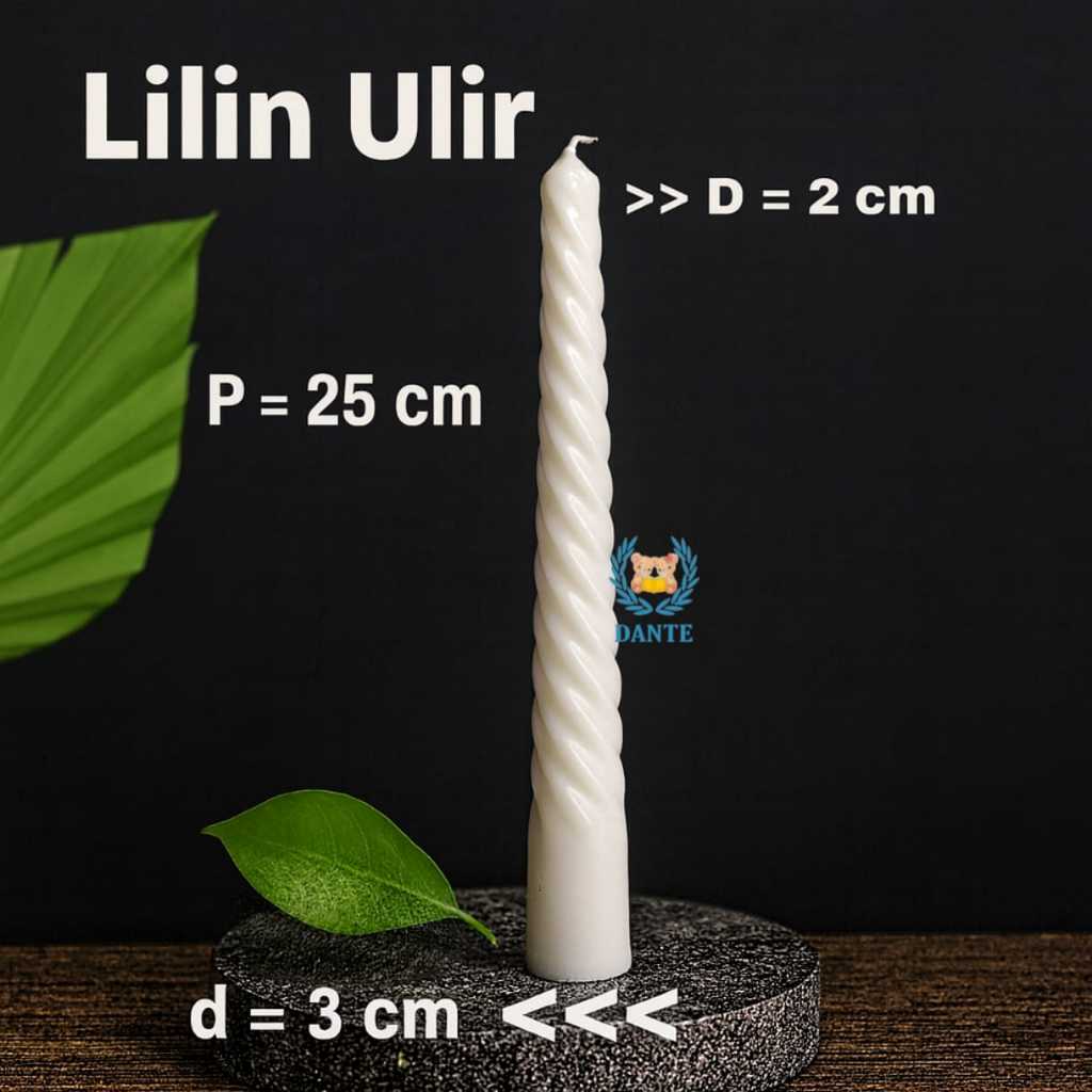 Jual Lilin Ulir besar panjang 25 cm - Lilin stearin asap tidak hitam ...