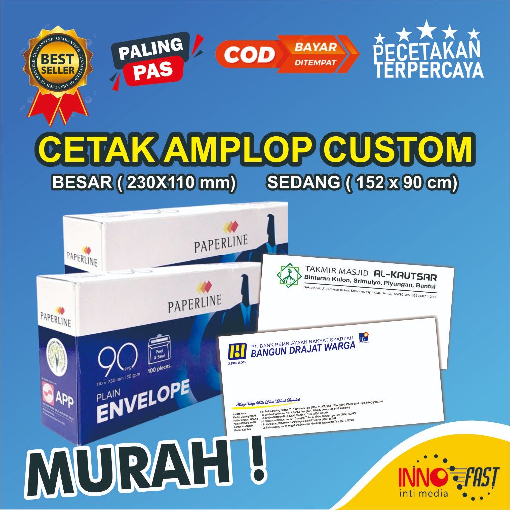 Jual MURAH!!! CETAK AMPLOP Surat / Amplop Instansi / Amplop Sumbangan ...