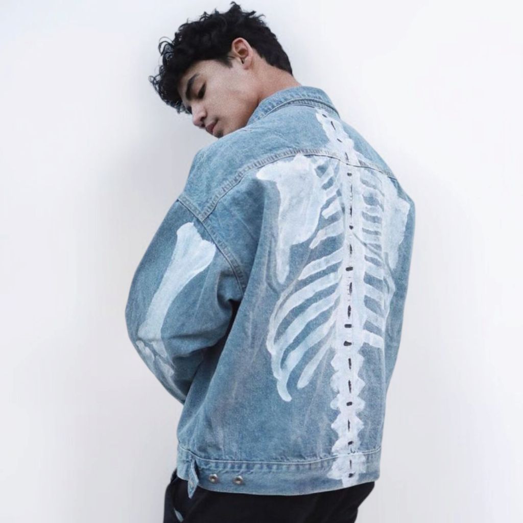 Jual ANXIETY / JAKET LUKIS / JAKET JEANS/ JAKET CUSTOM/ JAKET JEAN ...