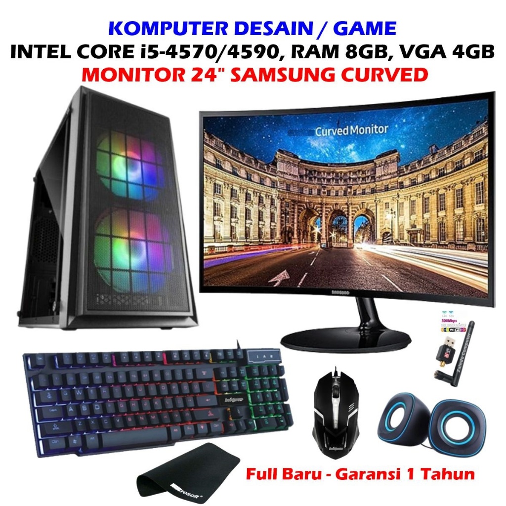 Jual PAKET KOMPUTER GAMING INTEL CORE I5-4590 GEN 4 HASWELL - PAKET ...