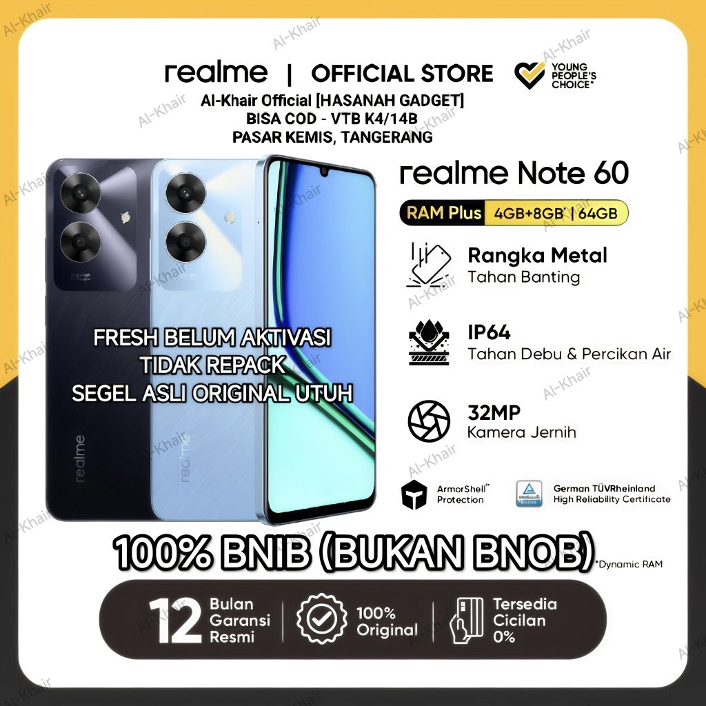 Jual Realme Note 60 6/128 4/64 GARANSI RESMI FRESH NO REPACK ORIGINAL ...