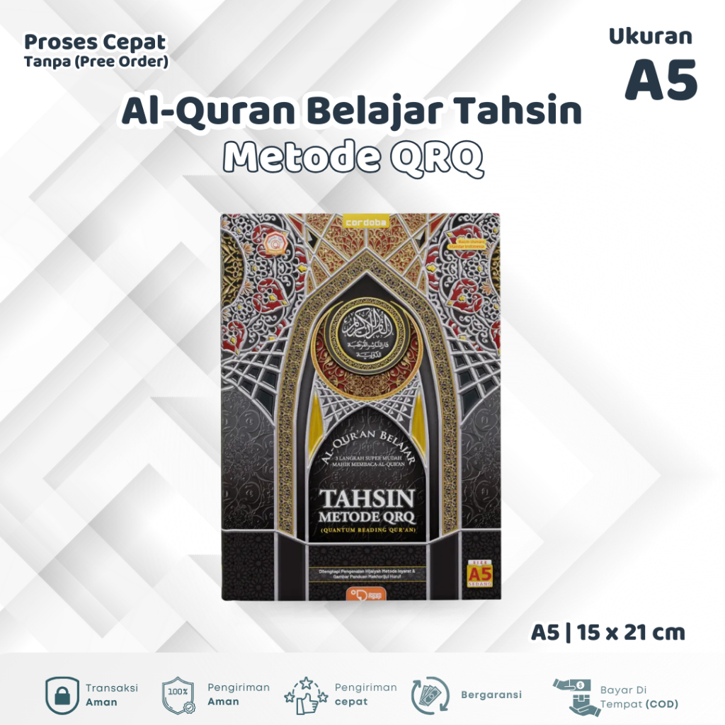 Jual Al-Quran Belajar Tahsin Metode QRQ Terjemah Tajwid Cordoba Alquran ...
