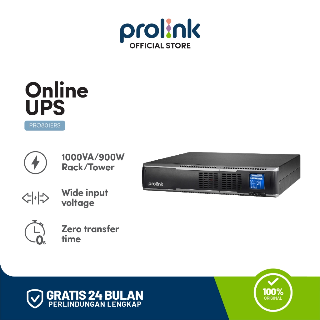 Jual Prolink Rackmount Online UPS PRO801ERS 1000VA 900Watt ...