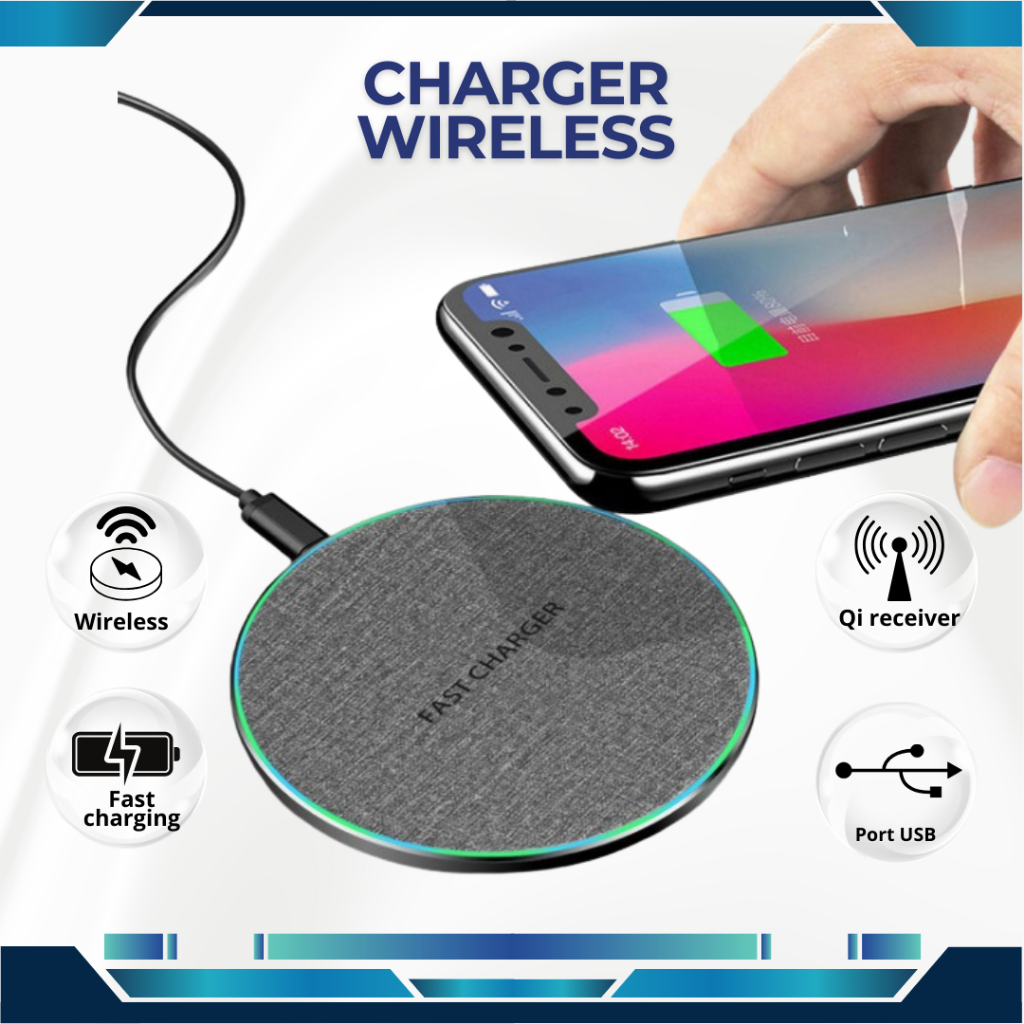 Jual Charger Hp Wireless Cas Handphone Tanpa Kabel Fast Pad Station ...