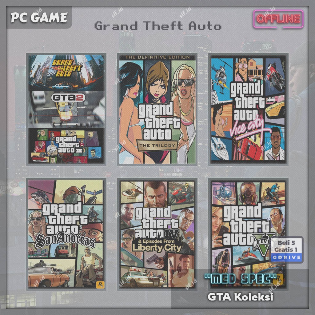 Jual GTA - Grand Theft Auto Koleksi Lengkap - PC Game | Shopee Indonesia