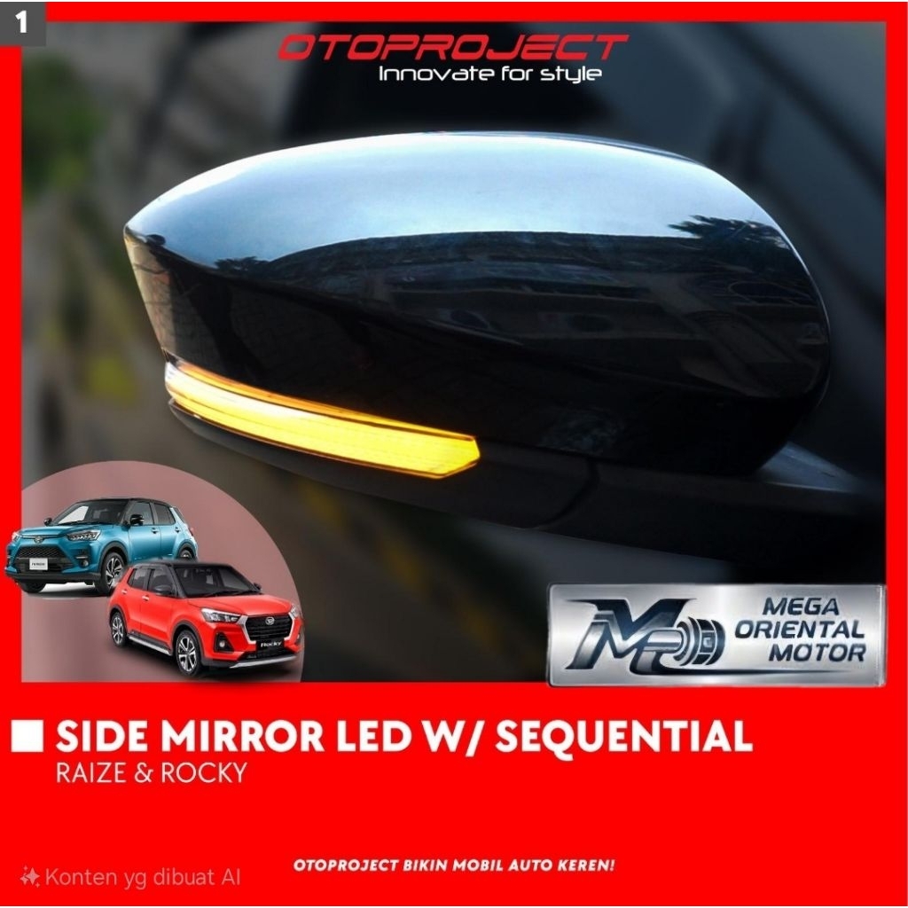 Jual Otoproject Led Sein Mirror Spion With Sequential Running Raize ...