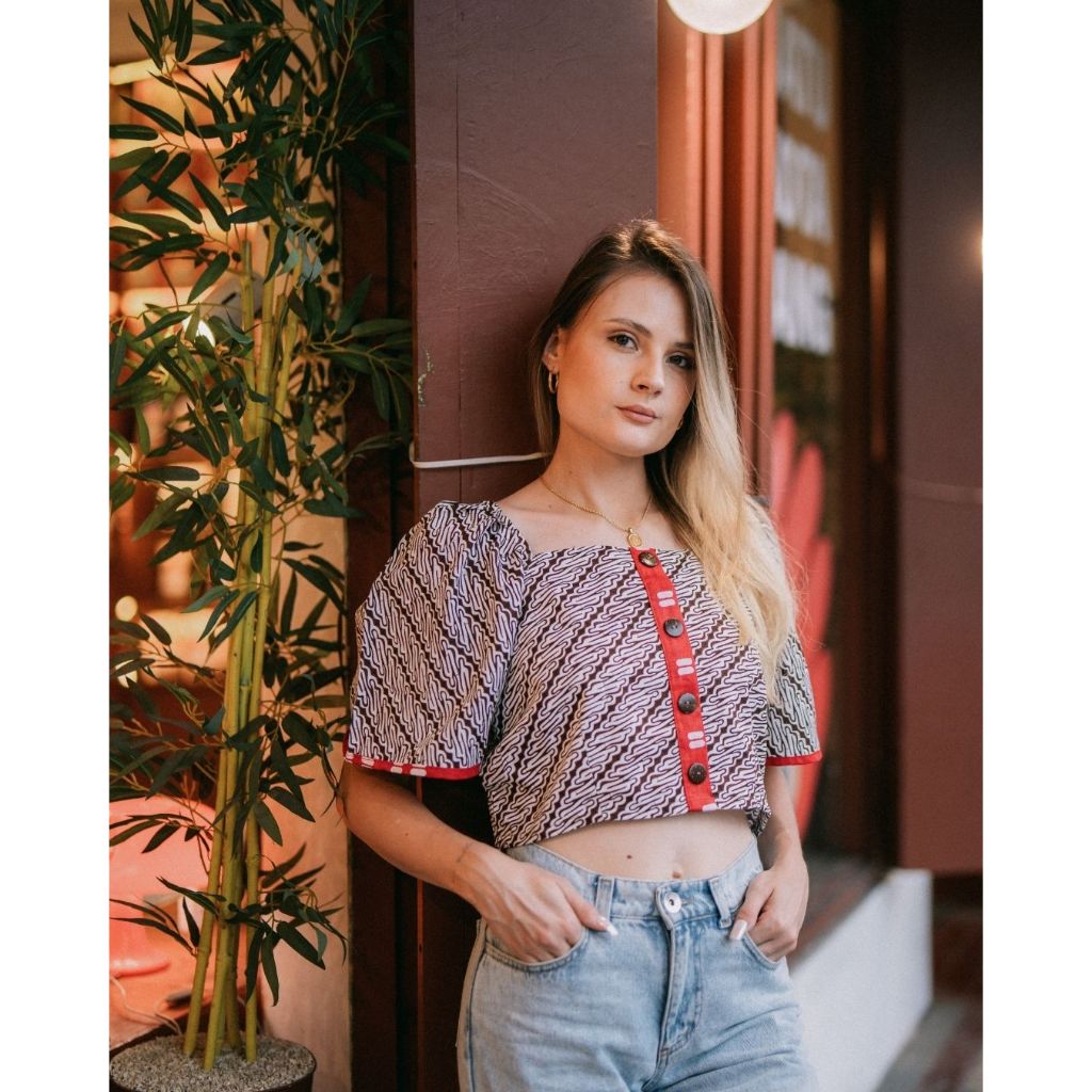 Jual KANTI - ESWARI BATIK TOP - crop top batik,atasan bati modern ...