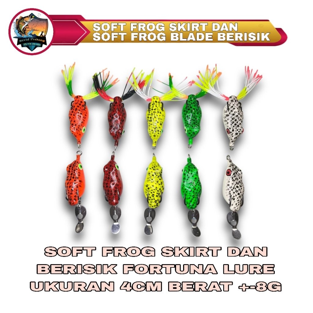 Jual UMPAN SOFT FROG SKIRT DAN BERISIK UKURAN 4CM | Shopee Indonesia