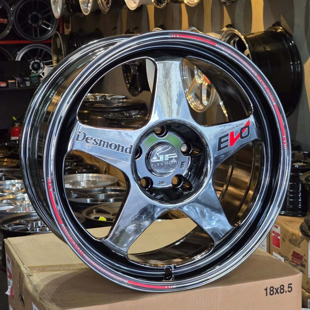 Jual velg racing ring 18 EVO REGAMASTER BLACK CROME LEBAR 9 ET 28 R18 ...