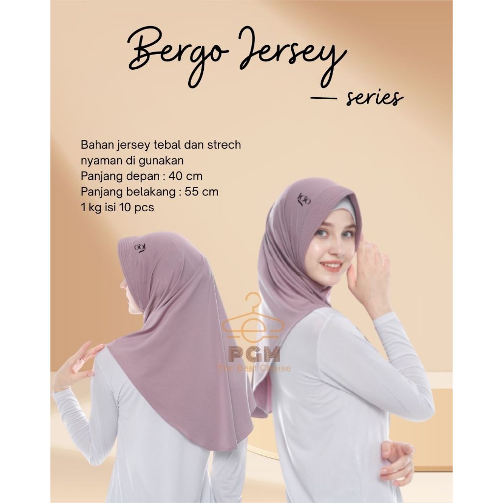 Jual Hijab Sport Bergo Jersey Premium / Jilbab Sporty Olahraga / Volly / Gym / Hijab Instan ...