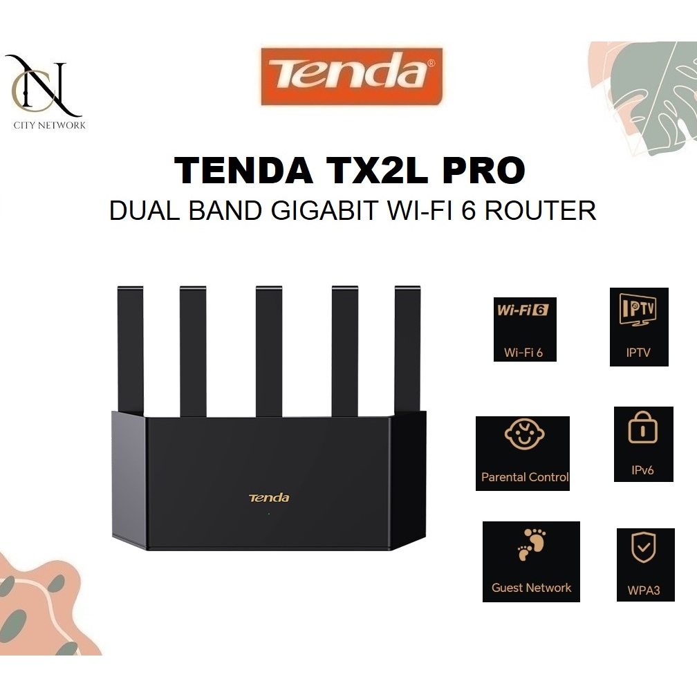 Jual Tenda TX2L Pro AX1500 Gigabit WiFi 6 Router | Shopee Indonesia