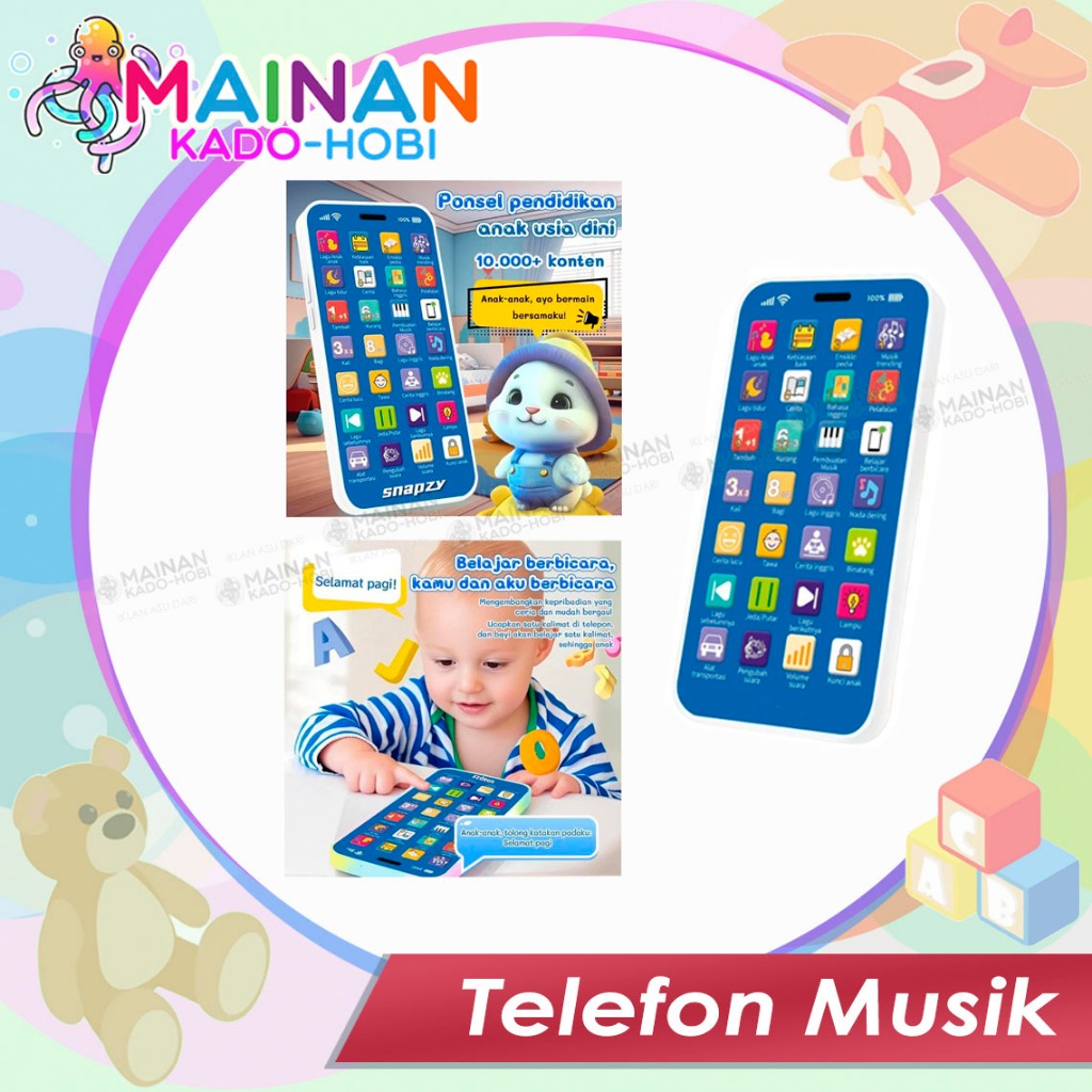 Jual MAINAN SENSORIK MOTORIK EDUKASI BABY HP TELEFON SELULER BISA ...