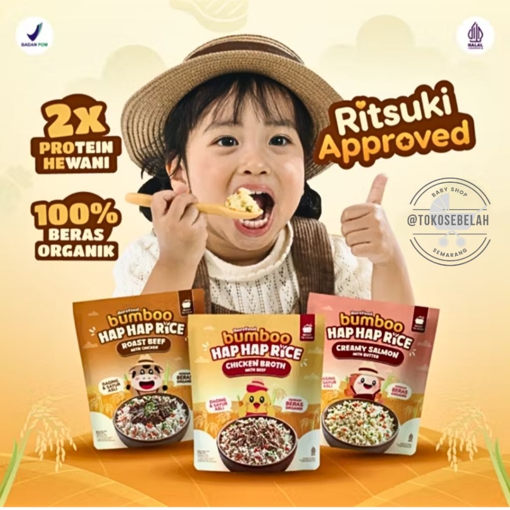 Jual BUMBOO - Hap Hap Rice Beras Organik Tanpa Pestisida | Protein ...