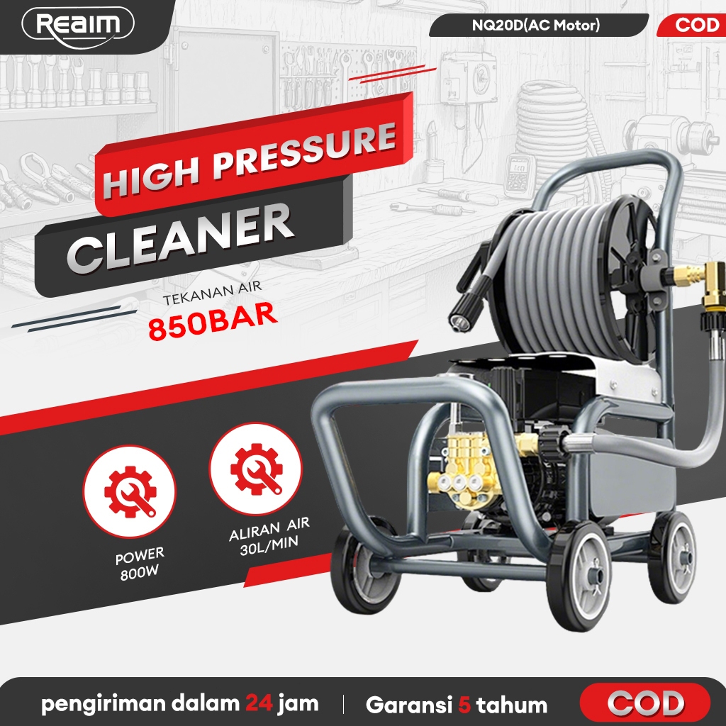 Jual Reaim Jet Cleaner 800W High Pressure Washer - Alat Cuci Motor ...