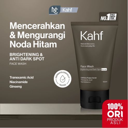 Jual KAHF Face Wash Brightening and Dark Spot Scrub 100 ml - Sabun Cuci ...
