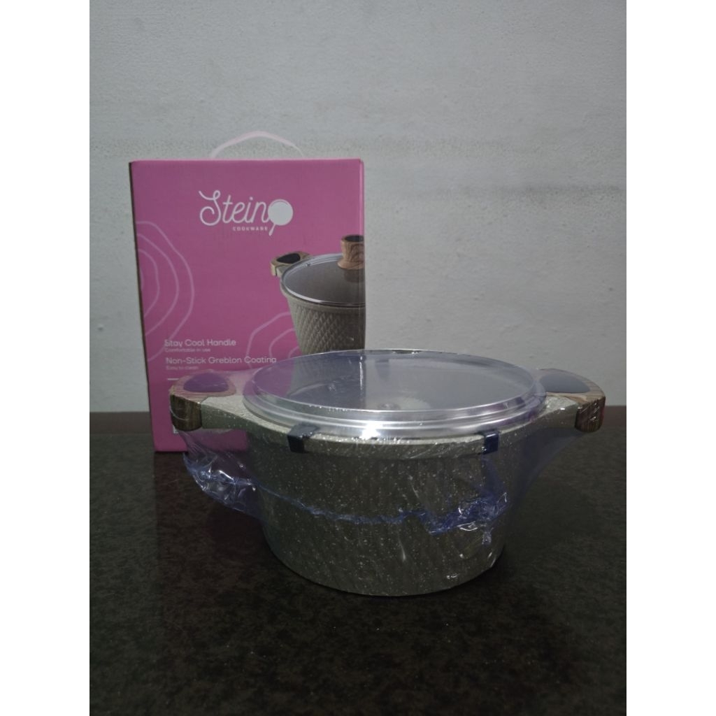 Jual Stein Cookware 20 cm Diamond Casserole Granite/ Alat Masak Stein ...