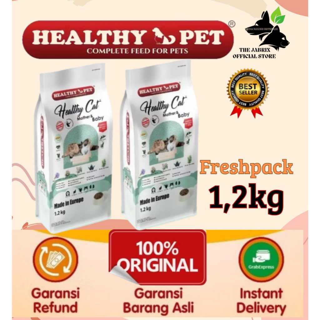 Jual Healthy Pet Mother Baby Cat Food 1.2kg Chicken Salmon original ...