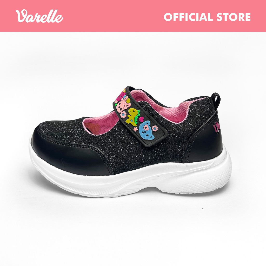 Jual Varelle Morocan Sepatu Anak 4 - 8 tahun warna Hitam variasi Velcro ...