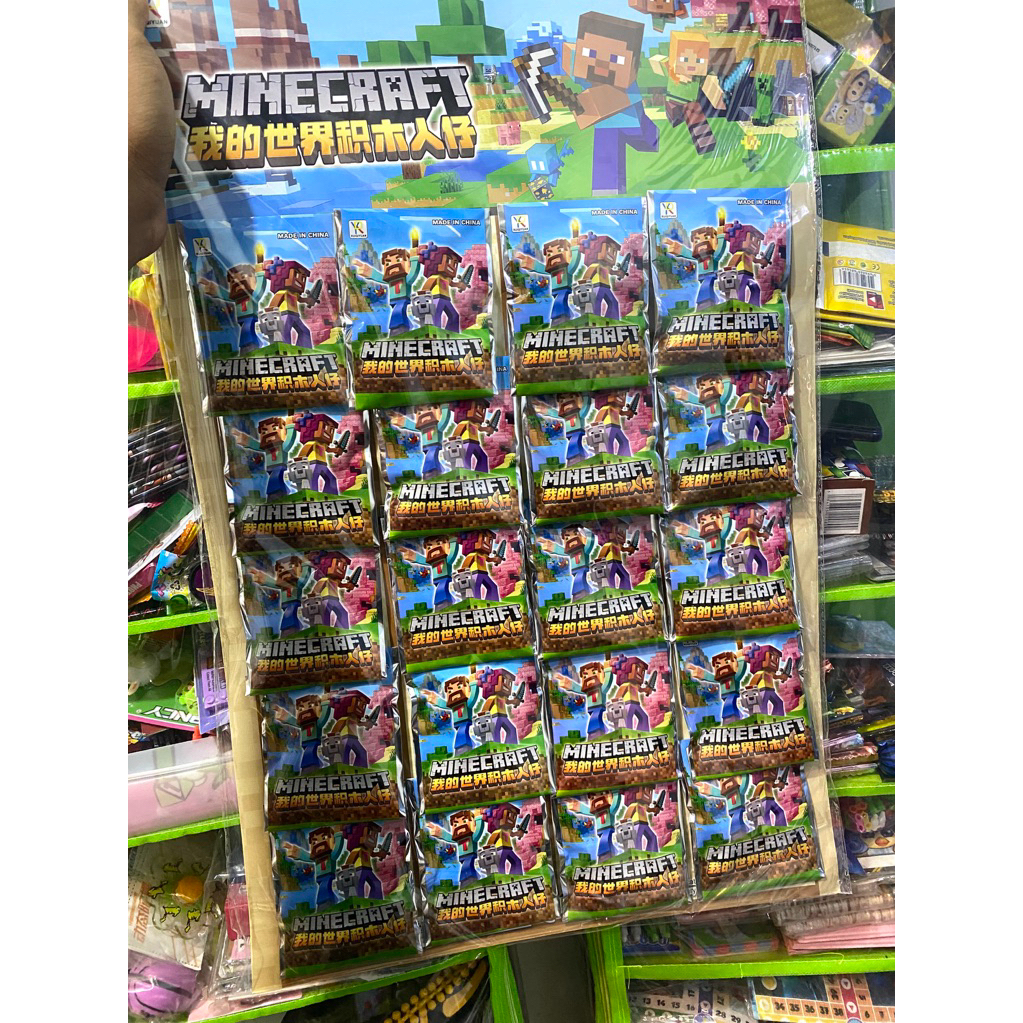 Jual Mainan Anak Block Minecraft Lembar Isi 20Pc | Shopee Indonesia
