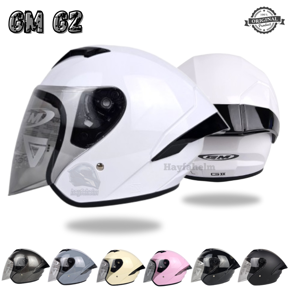 Jual HELM GM G2 SOLID | G-2 SINGLE VISOR WARNA PUTIH SNI ORIGINAL-HELM ...