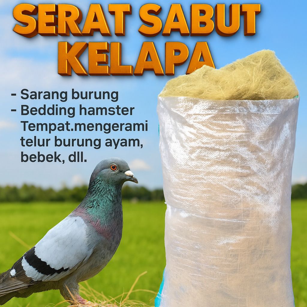 Jual COCOFIBER Serabut kelapa alas merpati ayam burung 1 karung Serabut ...