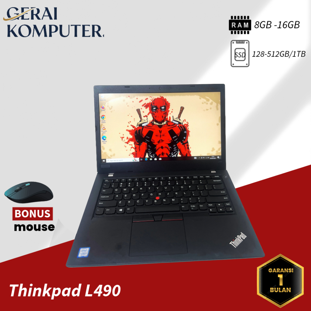 Jual Lenovo Thinkpad L490 L480 i5 Gen8 16GB 512GB 14Inch | Shopee Indonesia