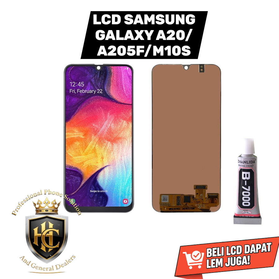 Jual LCD SAMSUNG GALAXY A20/A205F/M10S FULLSET TOUCHSCREEN | Shopee ...