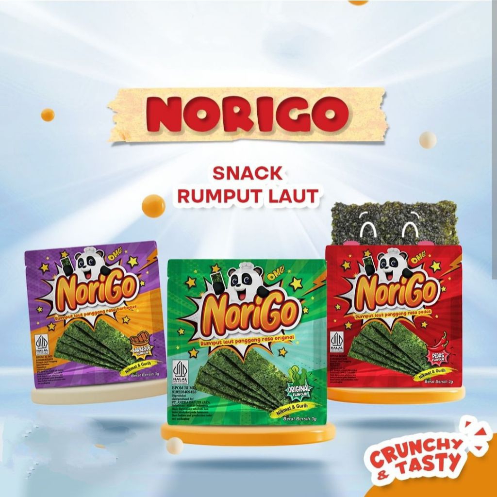 Jual nori go seaweed snack rumput laut | box isi 12 bks | Shopee Indonesia