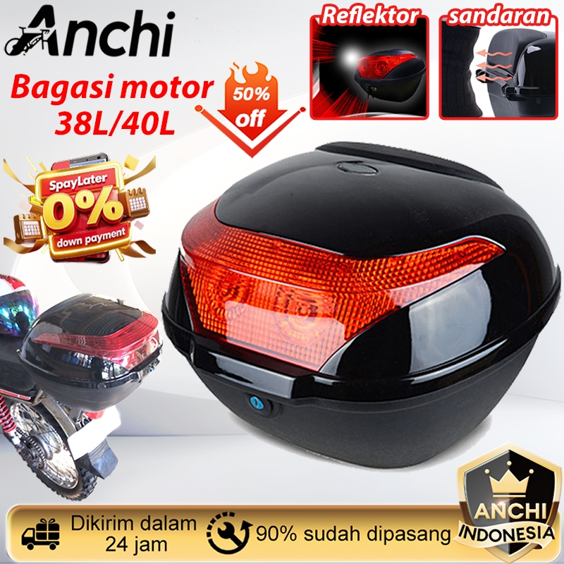Jual Anchi⭐Ready stock⭐Box Motor 40L Belakang box motor Bagasi Motor ...