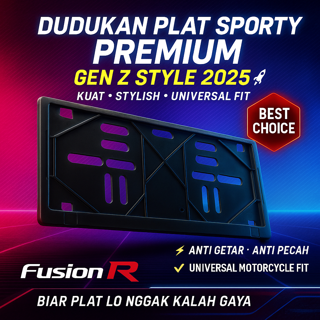 Jual Fusion R Tempat Cover Dudukan Frame Plat Nomor Motor Premium ...