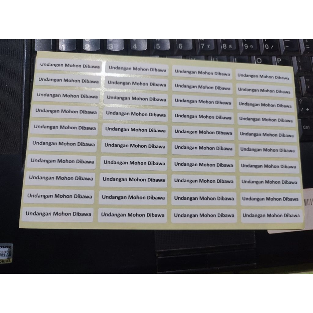 Jual print label no 126 ukuran 1x5cm isi 40 nama | Shopee Indonesia