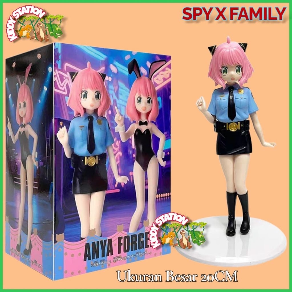 Jual Action Figur Spy X Family Anya Forger Uniform Police 20cm Statue ...