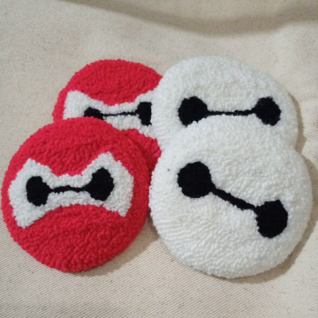 Jual Tatakan Gelas Baymax punch needle 8x8cm | Shopee Indonesia