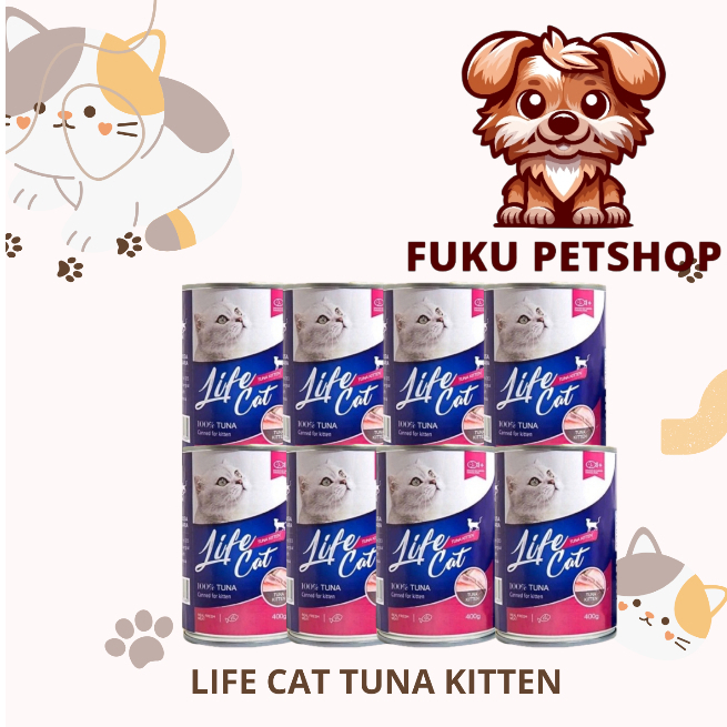 Jual PROMO NEW Life Cat Kaleng Tuna Kitten Lifecat wet Food Kucing ...