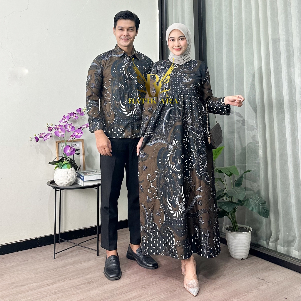 Jual baju batik couple terbaru harga sepasang kemeja lengan panjang dan ...