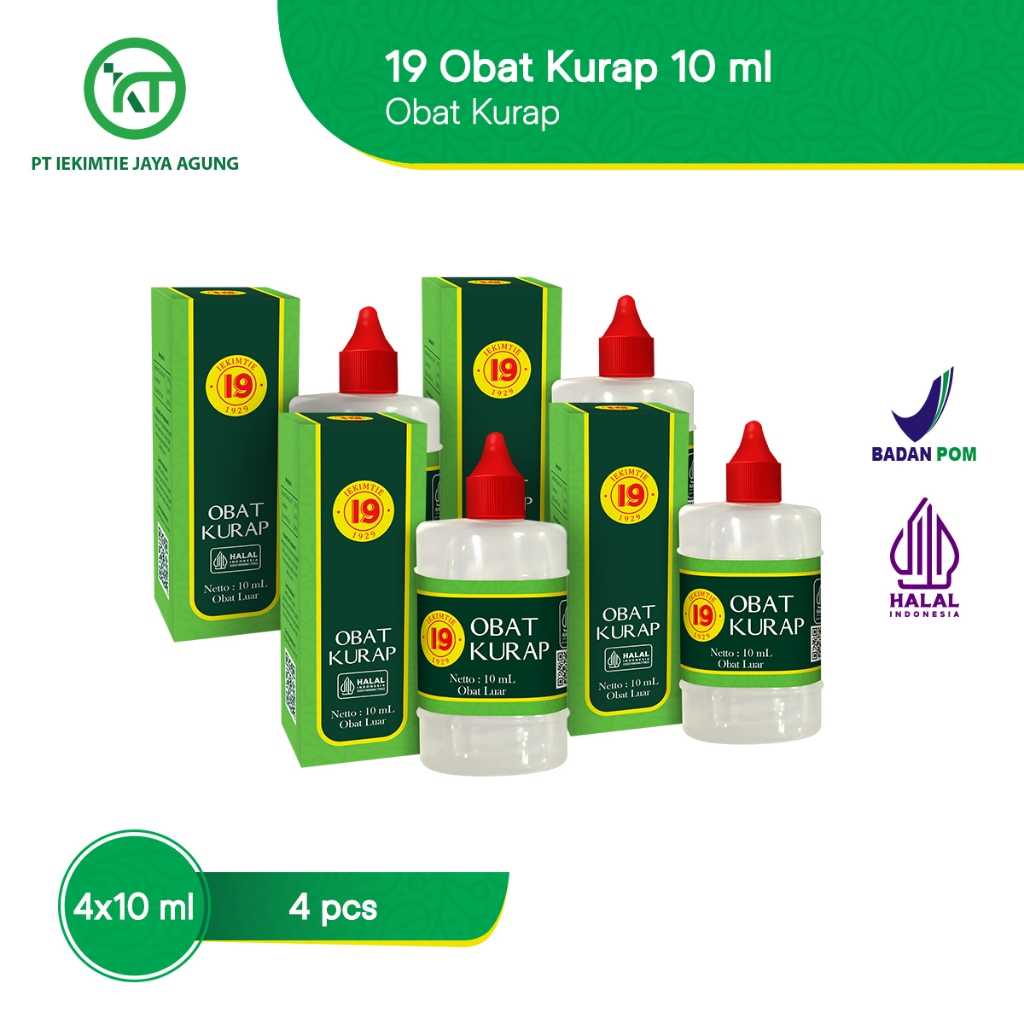 Jual [BUNDLE 4 PCS] Obat Kurap 19 | Kurap Cair Cap 19 IE KIM TIE | Obat ...