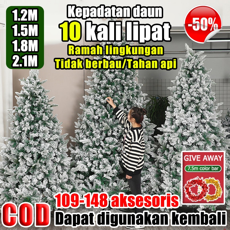 Jual 【210cm 180cm】Pohon Natal Christmas Tree Besar Pohon Terang Cemara ...
