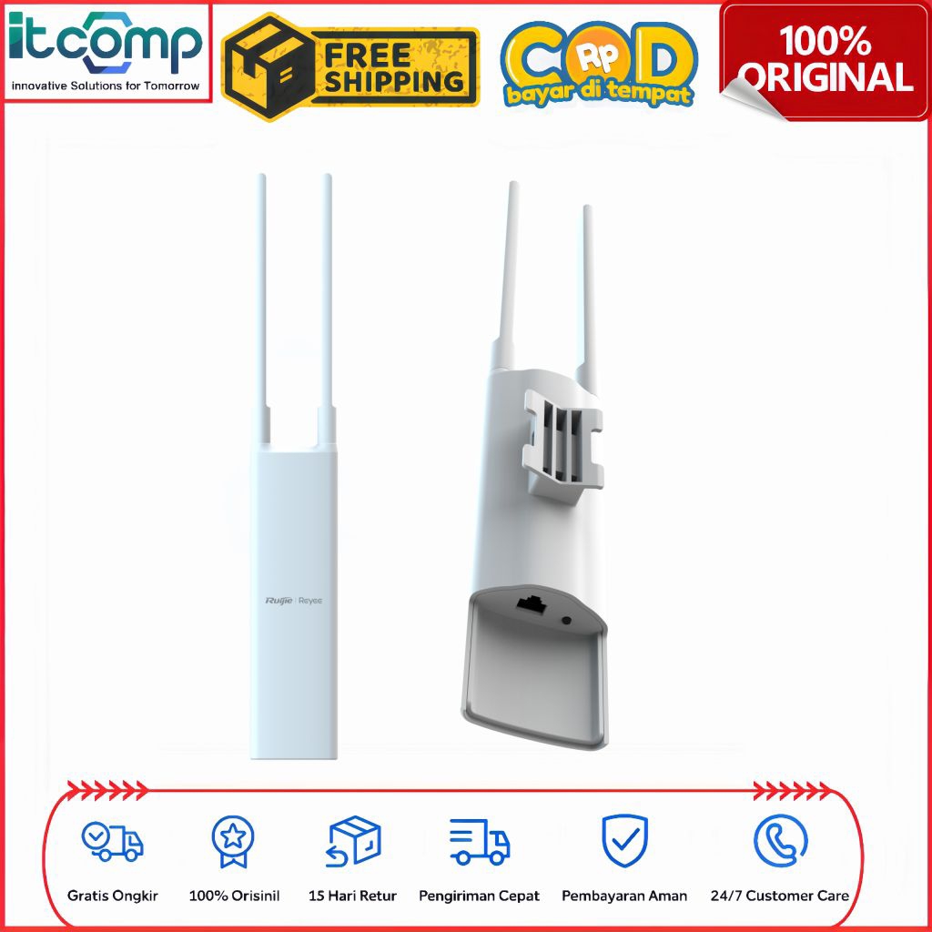 Jual Ruijie RG-RAP52-OD AC1300 Wi-Fi 5 1 Port Gigabit PoE Bridge ...