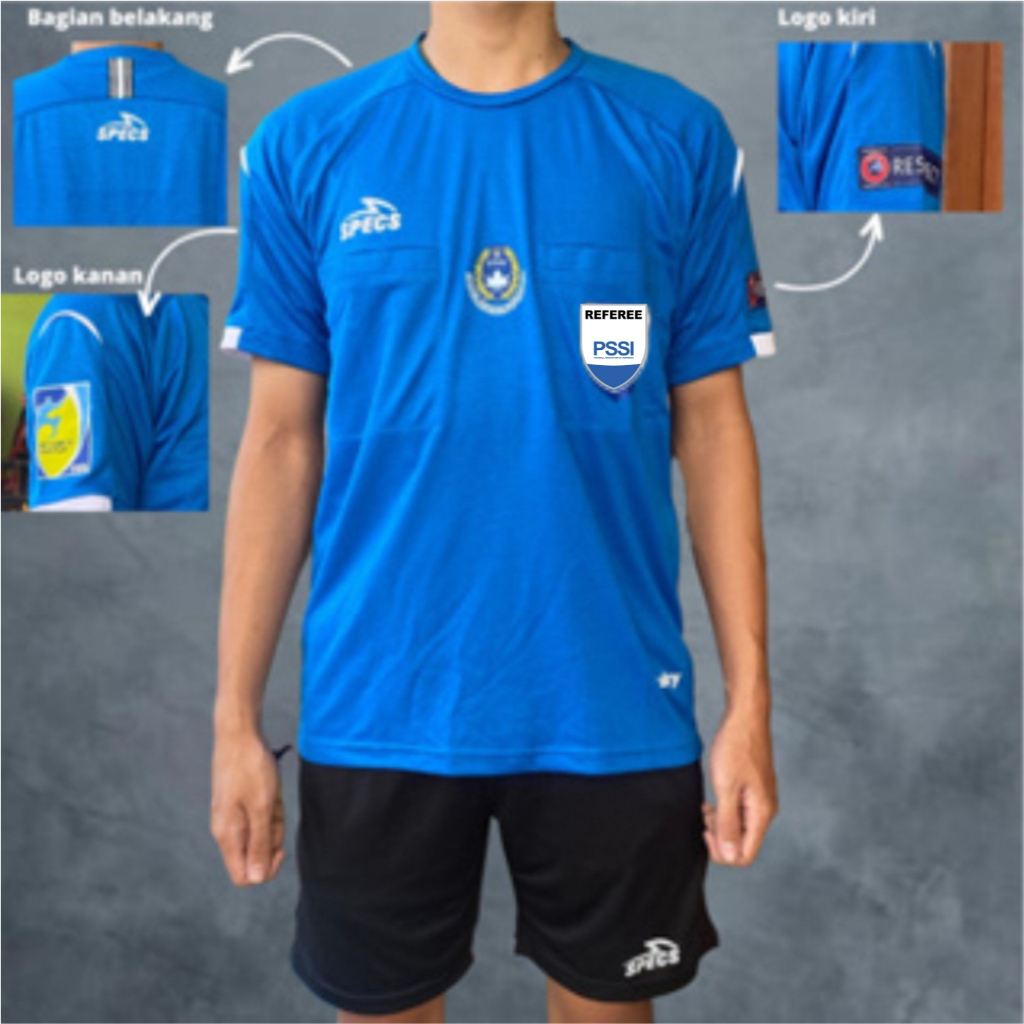 Jual baju atasan wasit specs 2020 liga 1 full logo BIG SIZE XXL ...