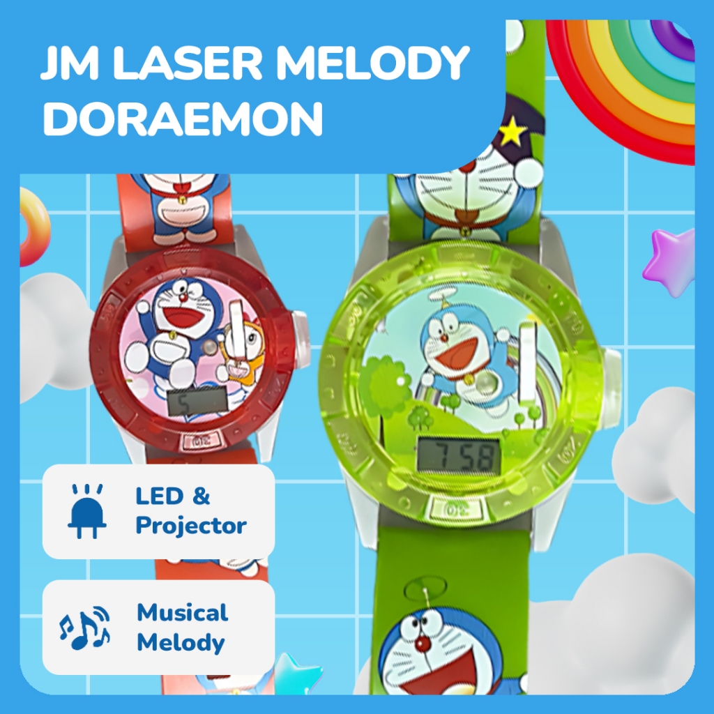 Jual Jam Tangan Anak Doraemon Laser & Melodi - Jam Proyektor Karakter ...