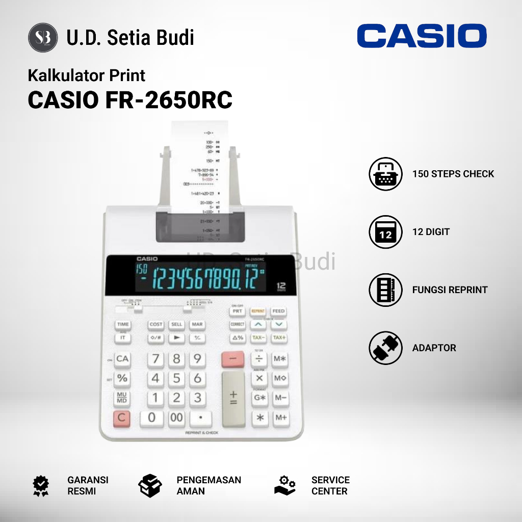 Jual Kalkulator Print / Kalkulator Printing CASIO FR-2650RC | Shopee ...