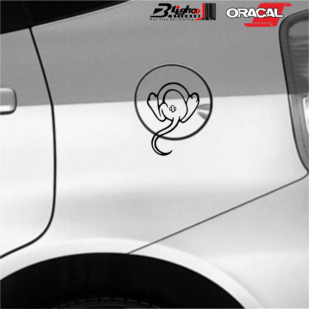 Jual BLIGHOO - STIKER TIKUS TERJEPIT CUTTING STICKER TUTUP TANGKI MOBIL ...